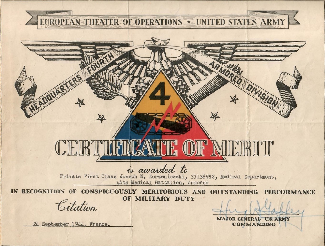 Tec5 Joseph N. Korzeniowski – Part 4 – Patton’s Best Medics